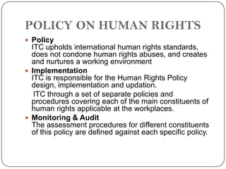ITC hr policies | PPTX