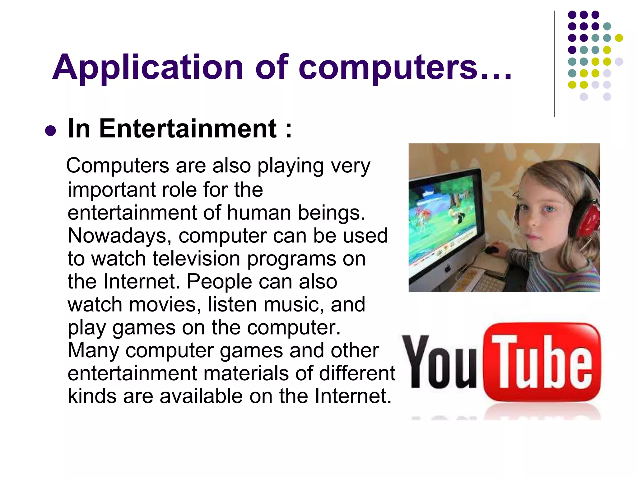 Itc lec 1 introduction to computer applications | PPT