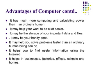 Itc lec 1 introduction to computer applications | PPT
