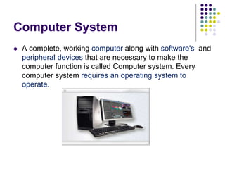 Itc lec 1 introduction to computer applications | PPT