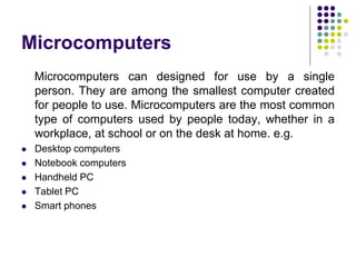 Itc lec 2 classification and generation of computer | PPT