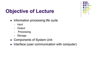Itc lec 3 Ip cycle , system unit, interface | PPT