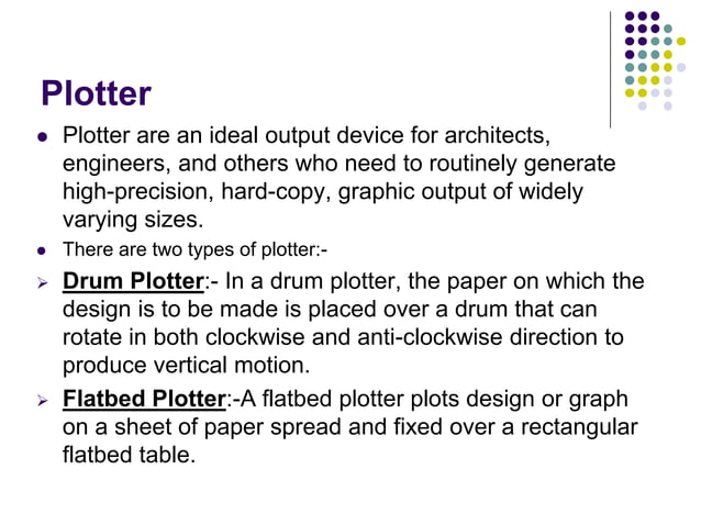 Itc lec 5 Output Devices | PPT