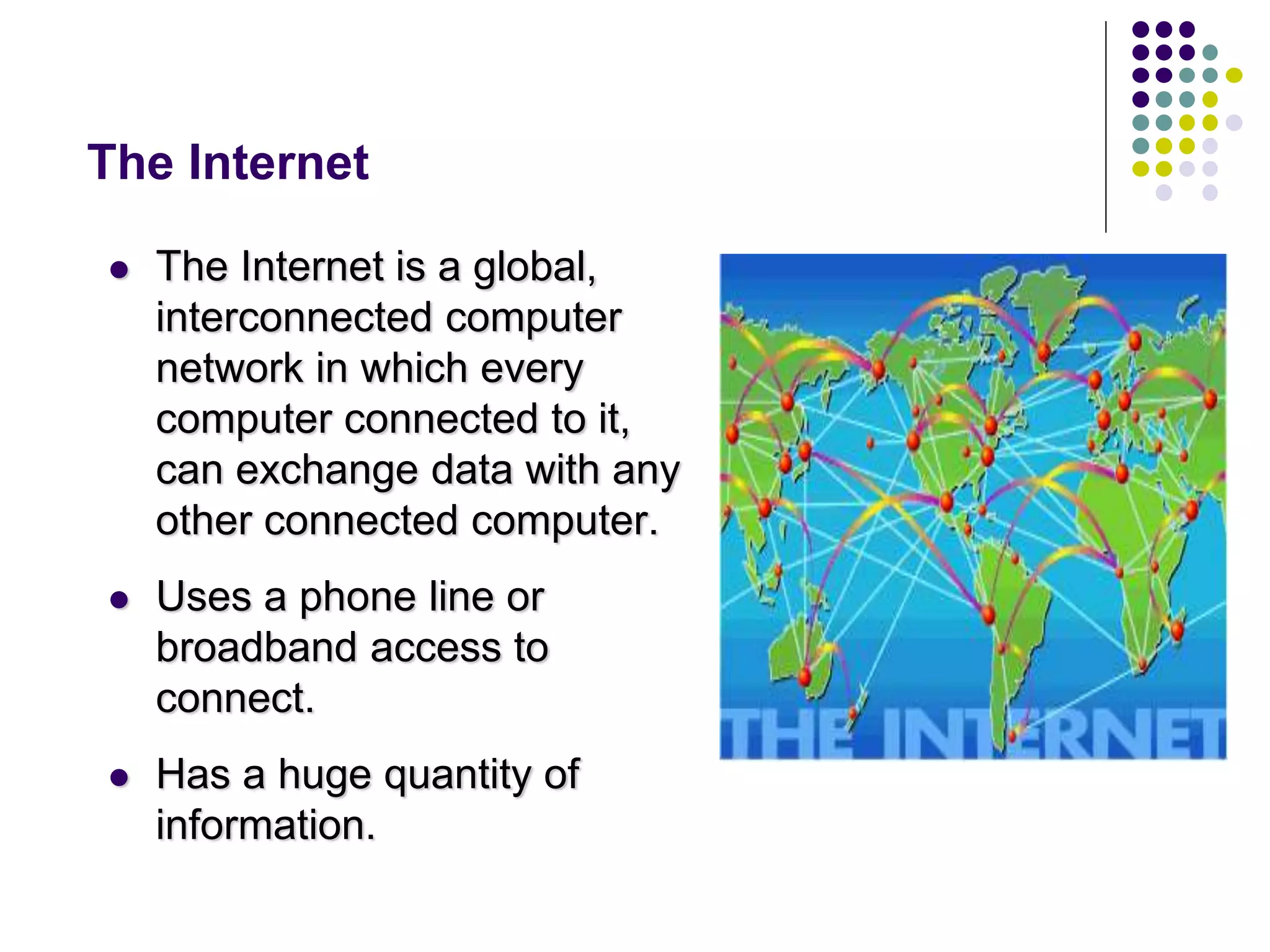 Itc lec 6 introduction of internet | PPT