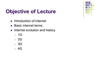 Itc lec 6 introduction of internet | PPT