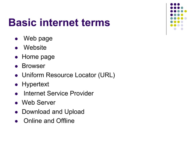 Itc lec 6 introduction of internet | PPT