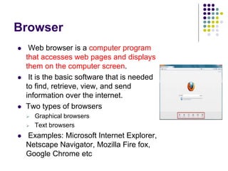 Itc lec 6 introduction of internet | PPT