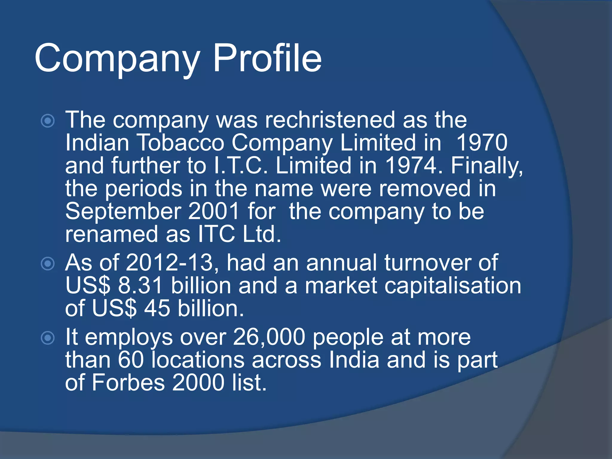 MBA Marketing internship - Itc limited | PPTX
