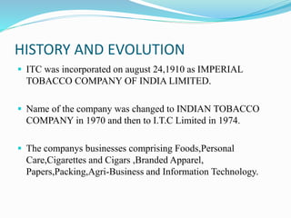 Itc limited ppt2 | PPT