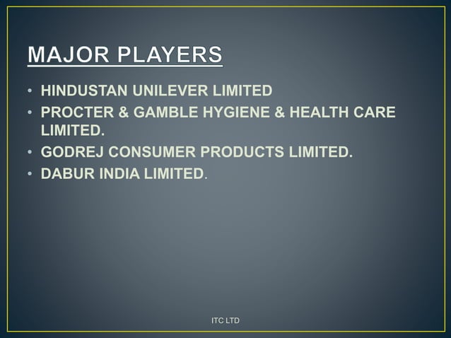 PERSONAL CARE PRODUCT OF ITC PPT | PPTX
