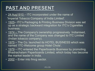 PERSONAL CARE PRODUCT OF ITC PPT | PPTX