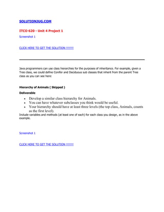 Itco 620 unit 4 project 1 | DOCX