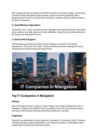 IT Companies in Mangalore: The Coastal City's Rise as a Tech Hub | PDF