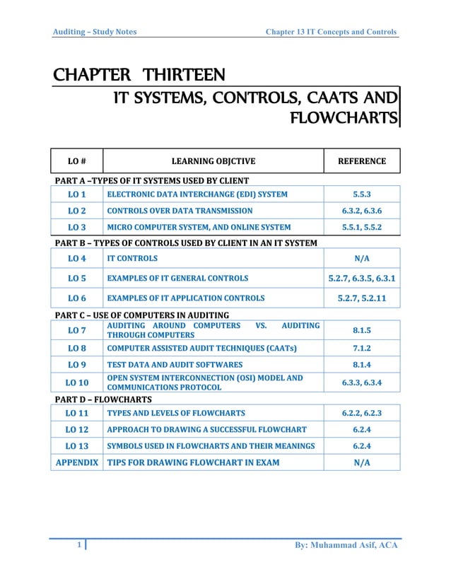 IT SYSTEMS , CONTROLS , CAATS AND FLOWCHARTS | PDF