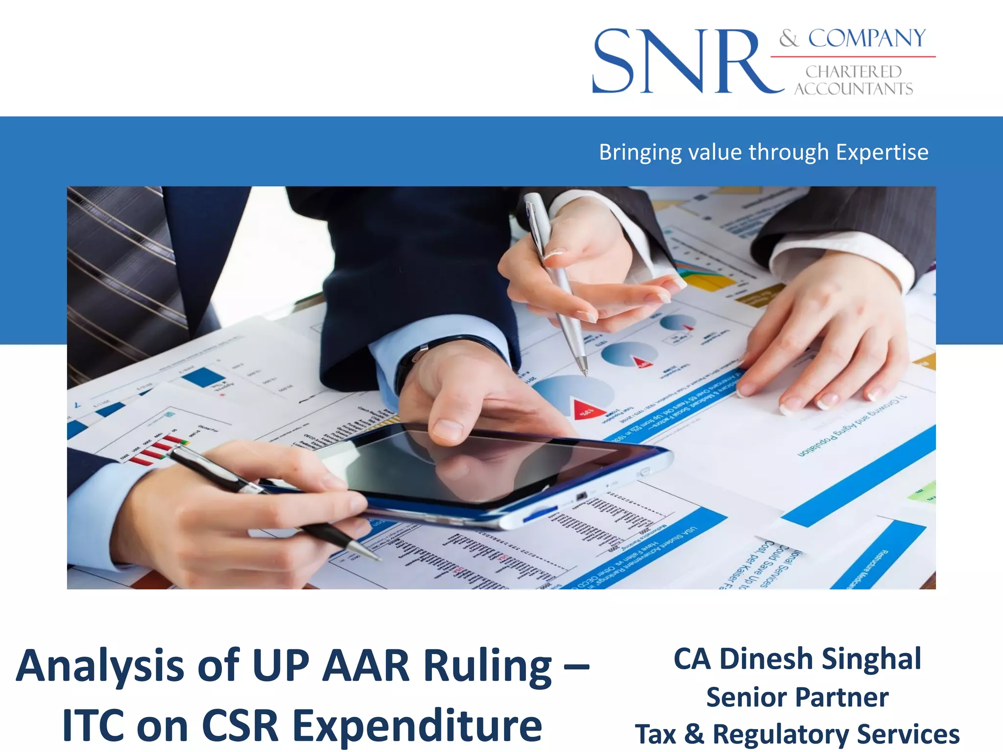 Itc on csr expenditure | PDF