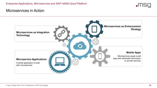 Enterprise Applications, Microservices and SAP HANA Cloud Platform | PPT