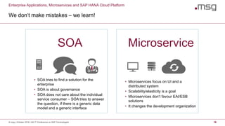 Enterprise Applications, Microservices and SAP HANA Cloud Platform | PPT