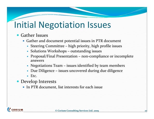 Outsourcing Contract Negotiations - Structure, Process & Tools | PDF ...