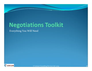 Outsourcing Contract Negotiations - Structure, Process & Tools | PDF