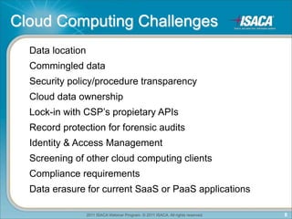 IT Controls Cloud Webinar - ISACA | PPT