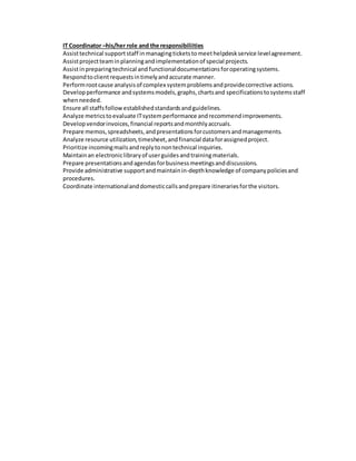 It coordinator | DOCX