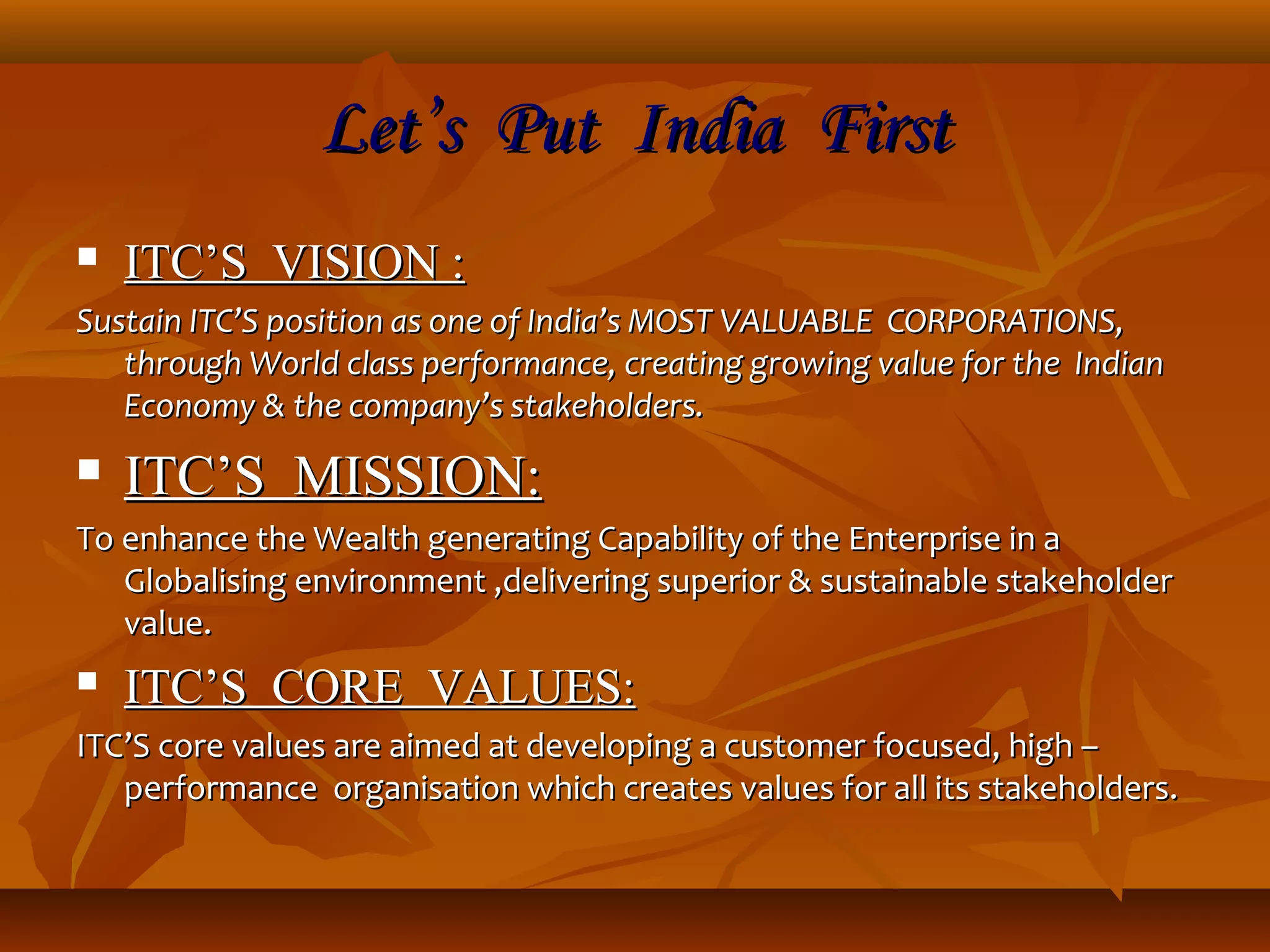 Itc ppt | PPT