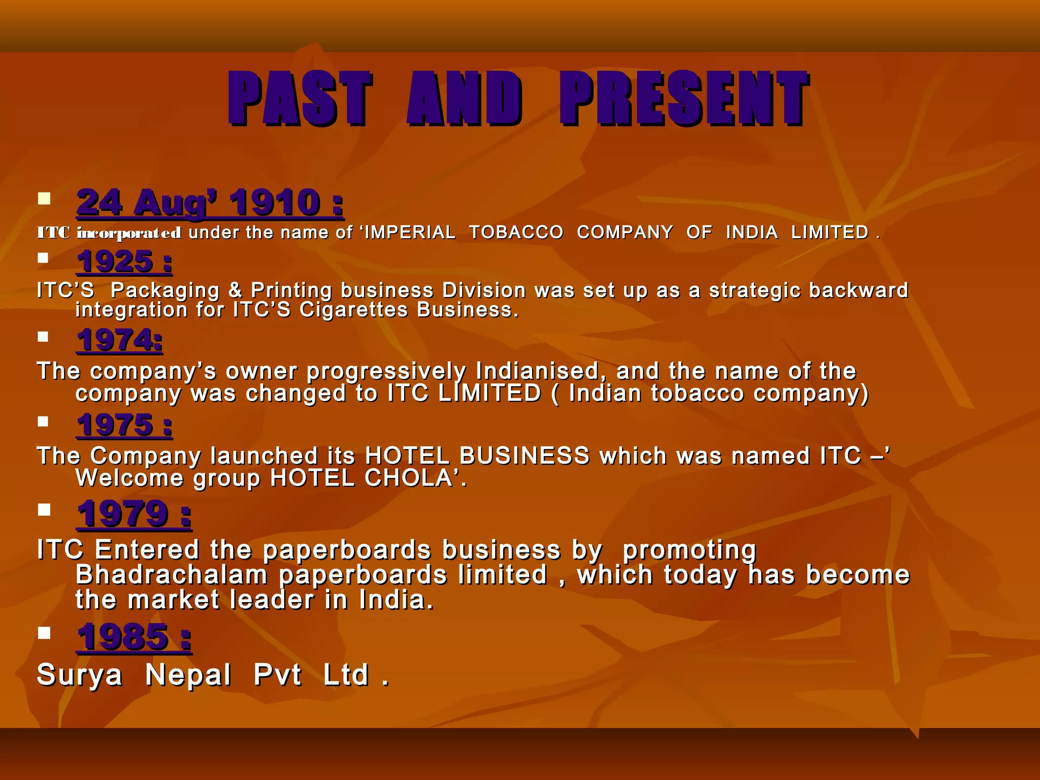 Itc ppt | PPT