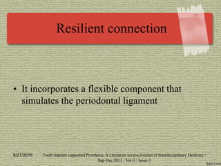 Implant tooth connection | PPTX