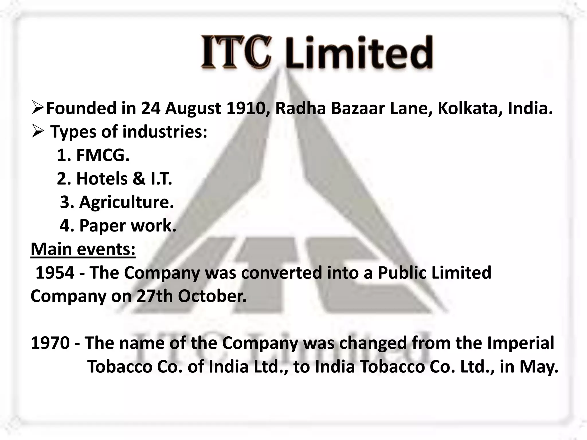 Itc Presentation | PPTX