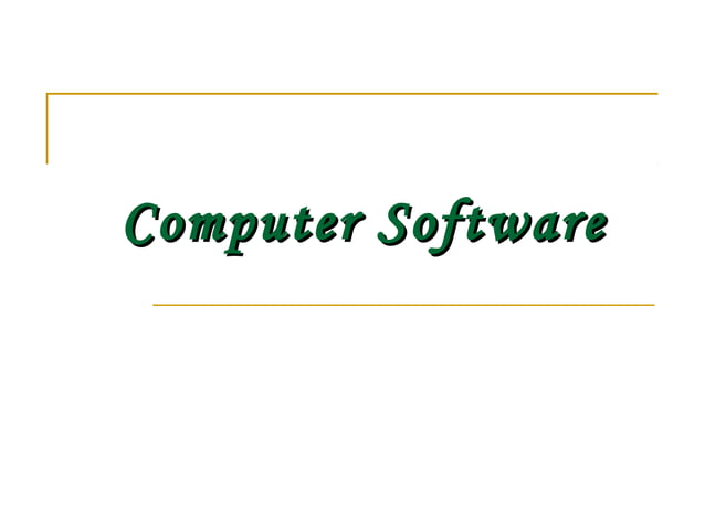 computer software | PPT