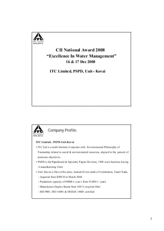 ITC Limited, PSPD, Unit - Kovai | PDF