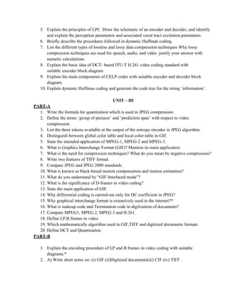 Information Theory and Coding Question Bank | DOC