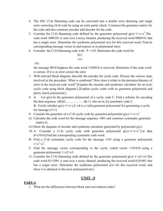 Information Theory and Coding Question Bank | DOC