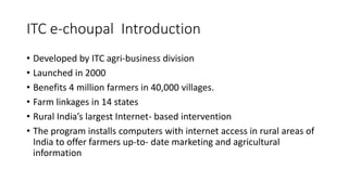 ITC E-choupal rural management | PPT
