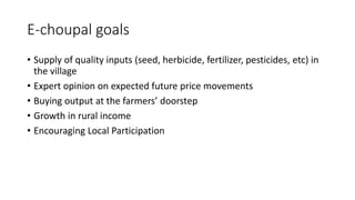 ITC E-choupal rural management | PPT