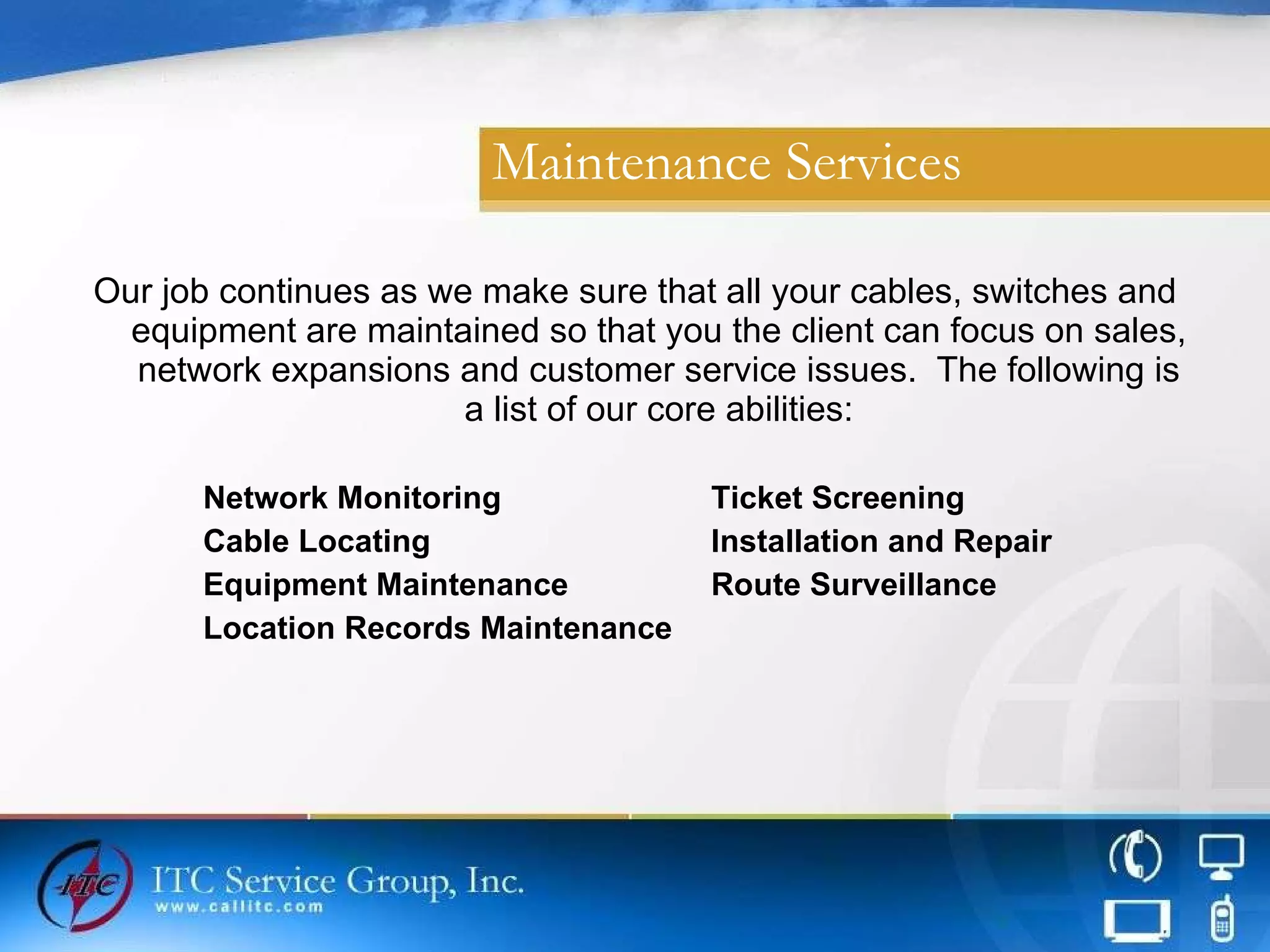 Itc Service Group Brochure | PPT