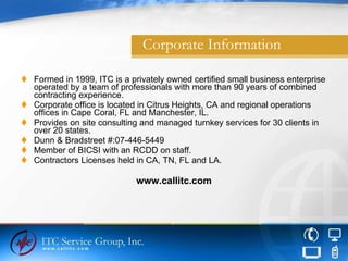 Itc Service Group Brochure | PPT