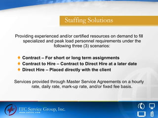 Itc Service Group Brochure | PPT