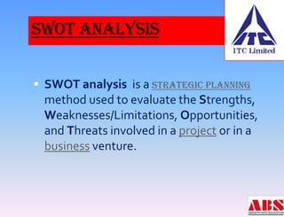 Itc swot analysis | PPTX