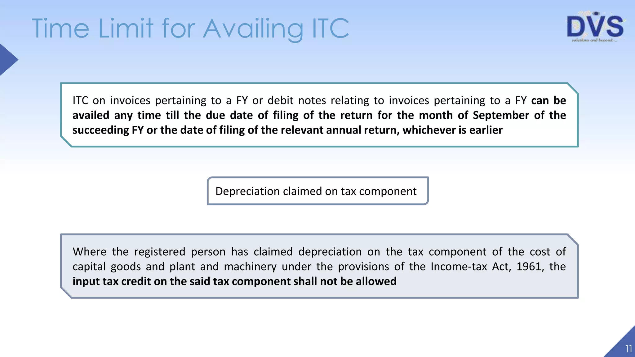 Input Tax Credit under GST | PPTX