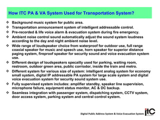 Itc va & pa sound system for transportation | PPT | Digital Audio ...