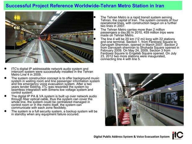 Itc va & pa sound system for transportation | PPT