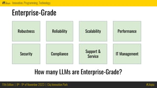 Challenges in AI LLMs adoption in the Enterprise | PPT