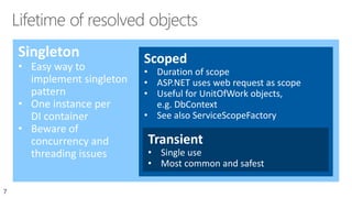 Alex Thissen "It depends: loving .NET Core dependency injection or not" | PDF