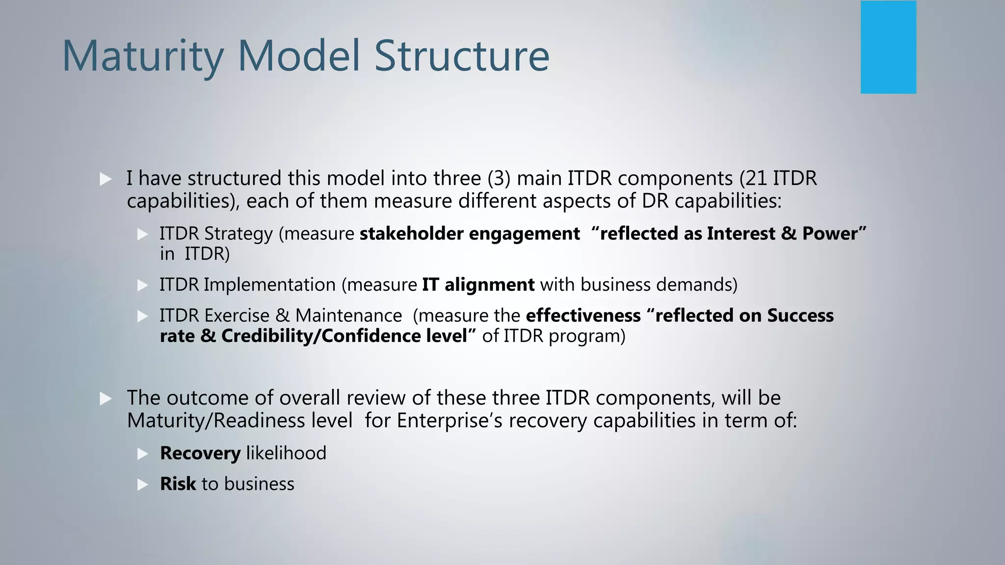 IT Disaster Recovery Readiness (Maturity Assessement) | PPTX