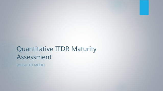 IT Disaster Recovery Readiness (Maturity Assessement) | PPTX | Cloud ...