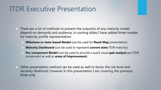 IT Disaster Recovery Readiness (Maturity Assessement) | PPTX | Cloud ...