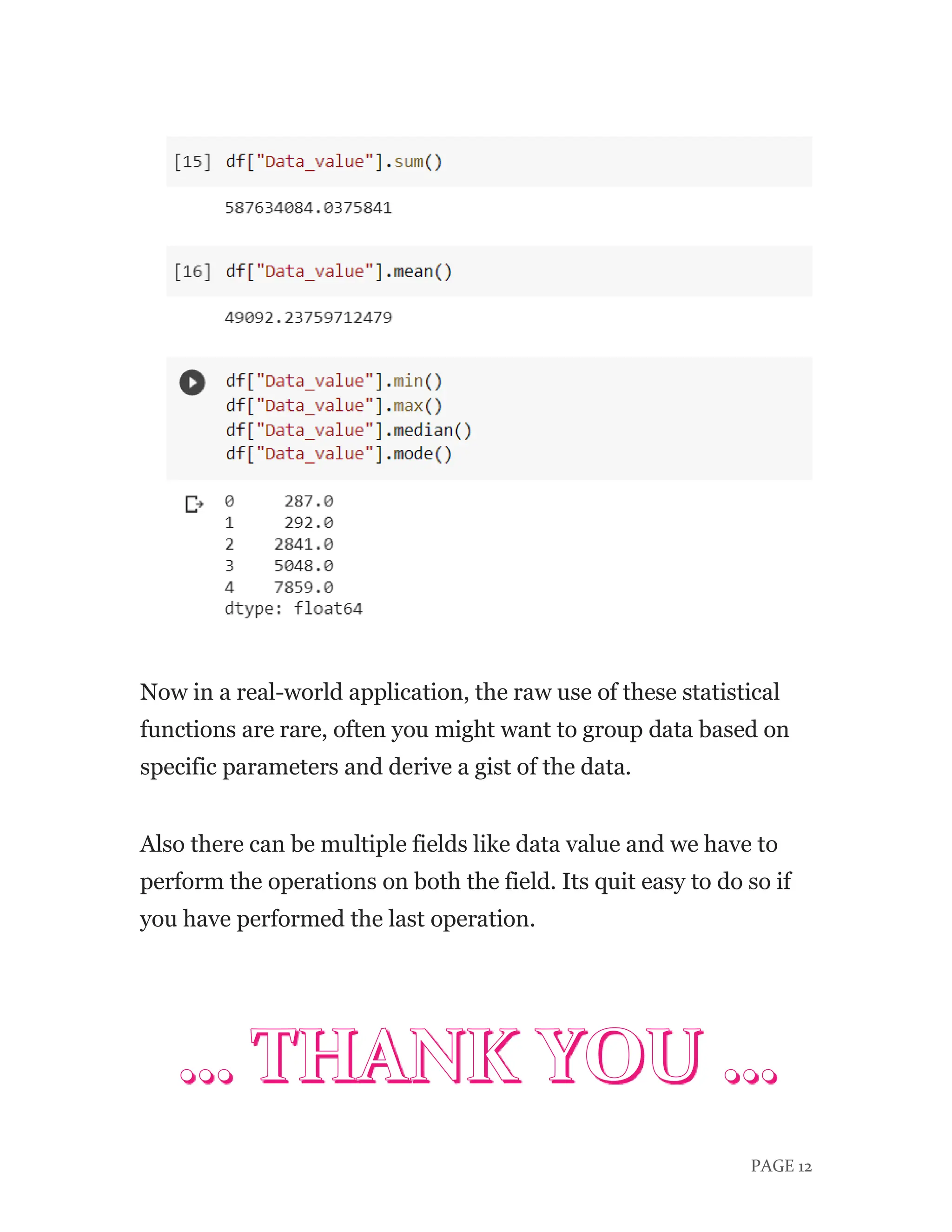 Detailed Report on Basics Of Pandas of Python | PDF