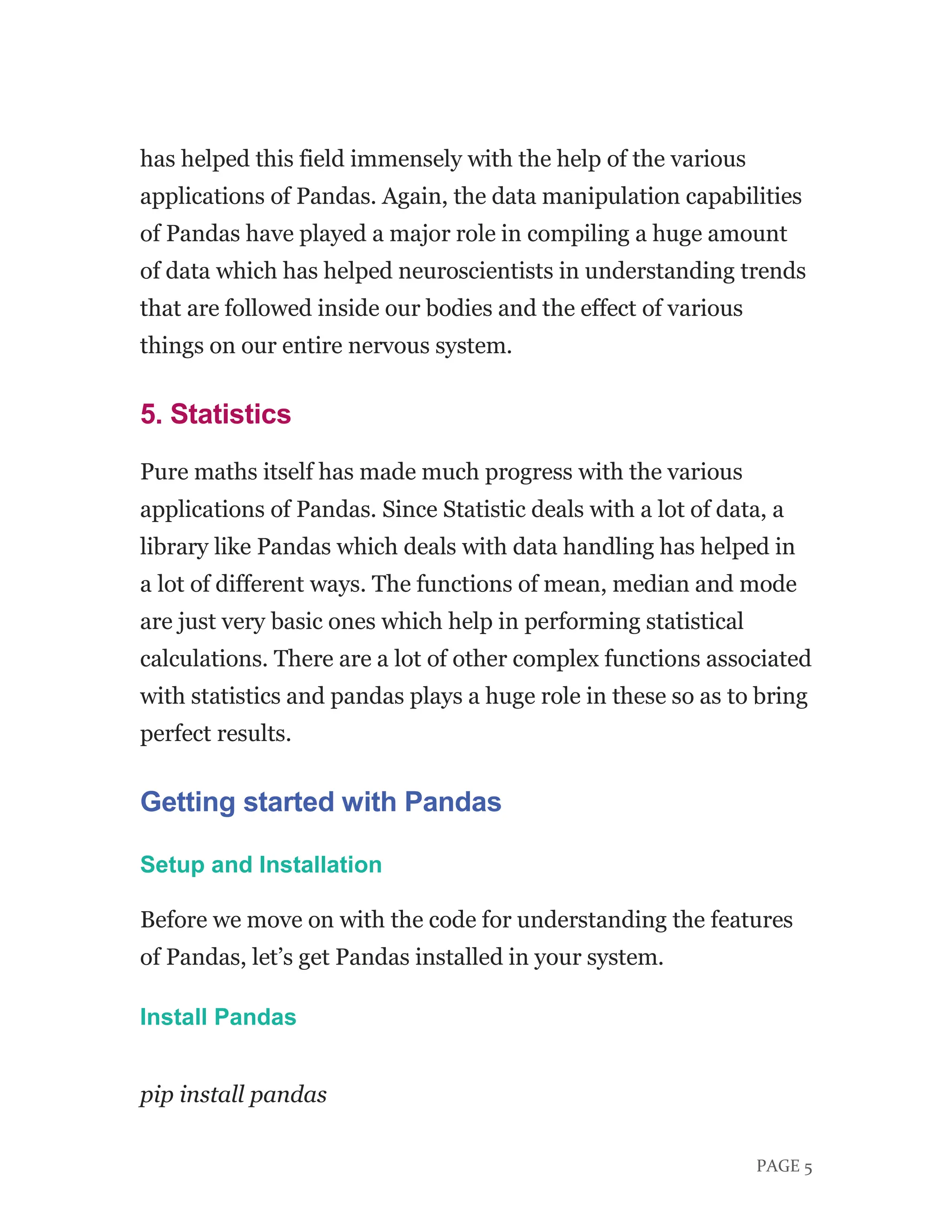Detailed Report on Basics Of Pandas of Python | PDF