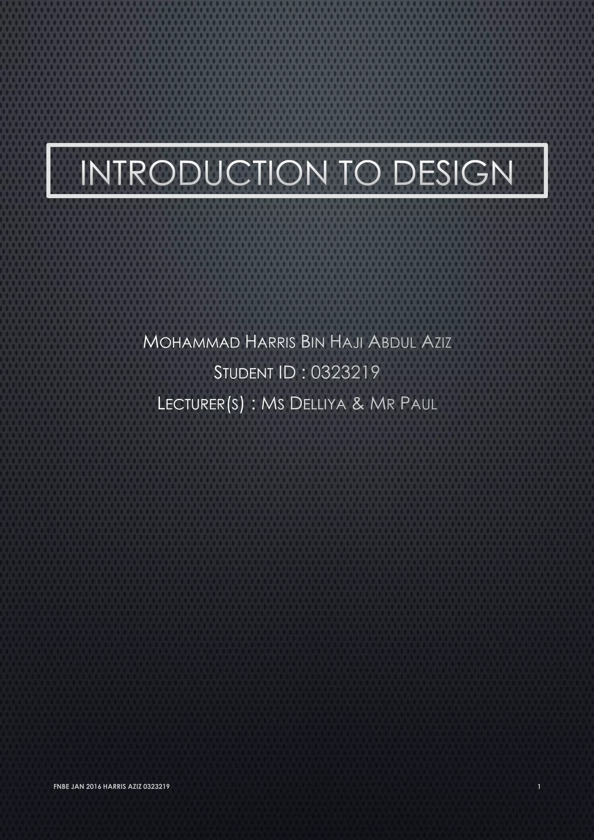 Intro to Design Portfolio | PDF